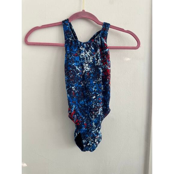 Speedo | Swim | Speedo Female Splatter Splash Youth Girls One Piece ...